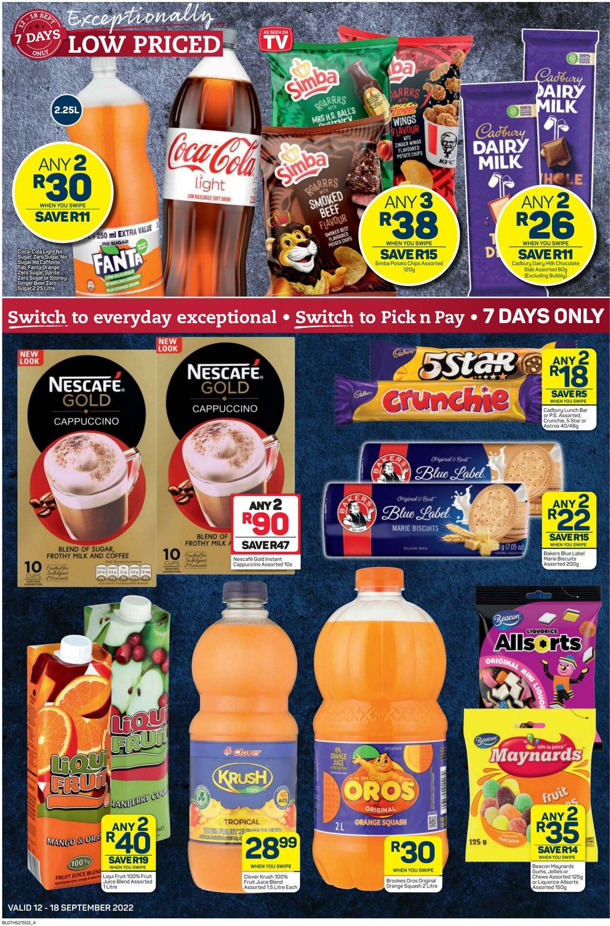 Pick N Pay Promotional Leaflet Valid From 12 09 To 18 09 Page Nb 4 Pick N Pay Promotional Leaflet Valid From 12 09 To 18 09 Page Nb 4